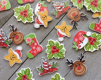 Christmas buttons | Etsy