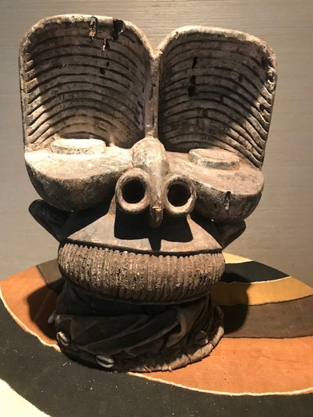 R-08 Wooden Mask batcham Authentic African Tribal Art African Mask Old ...