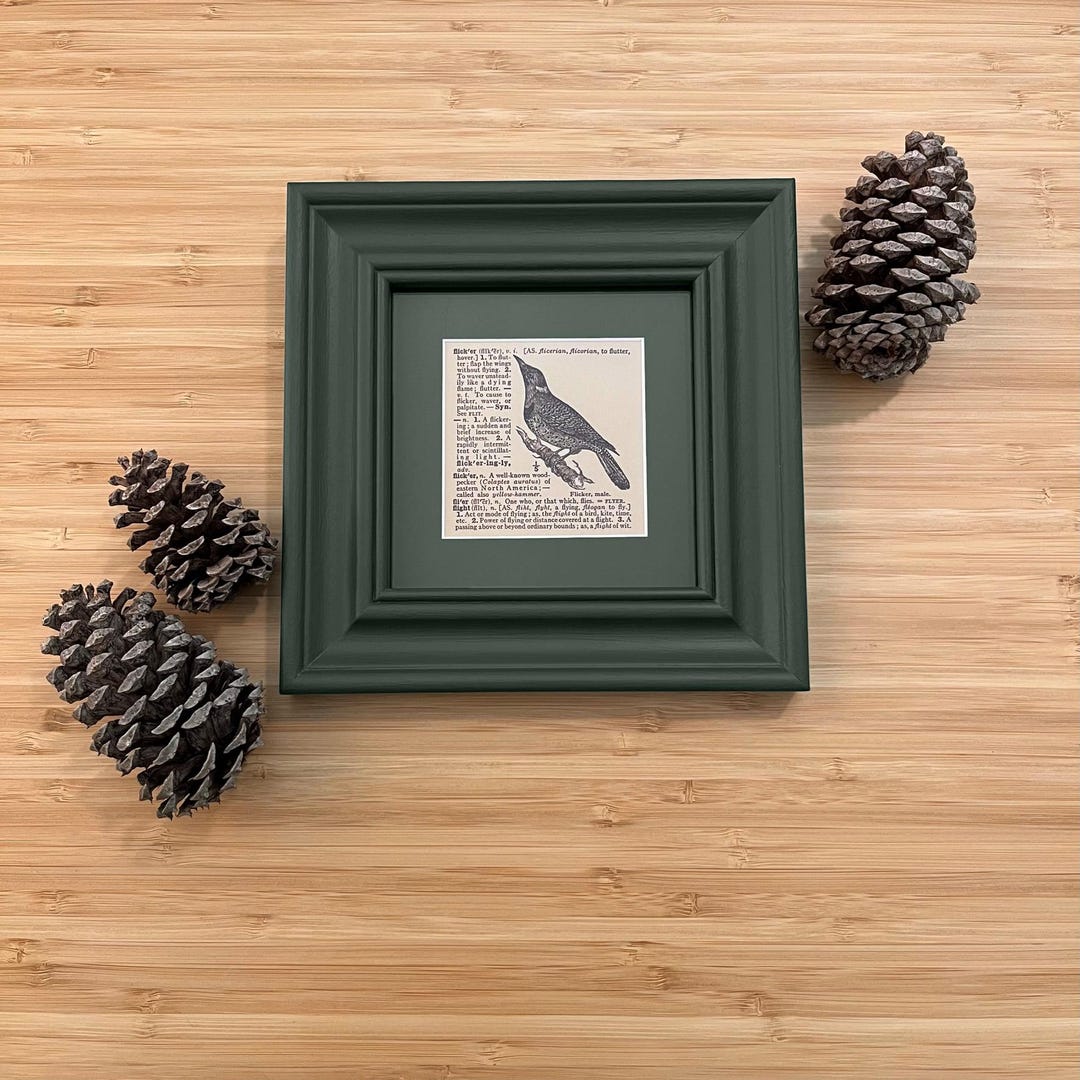Custom Wood Framed Dictionary Prints: Flicker, Ready to Hang, Available ...