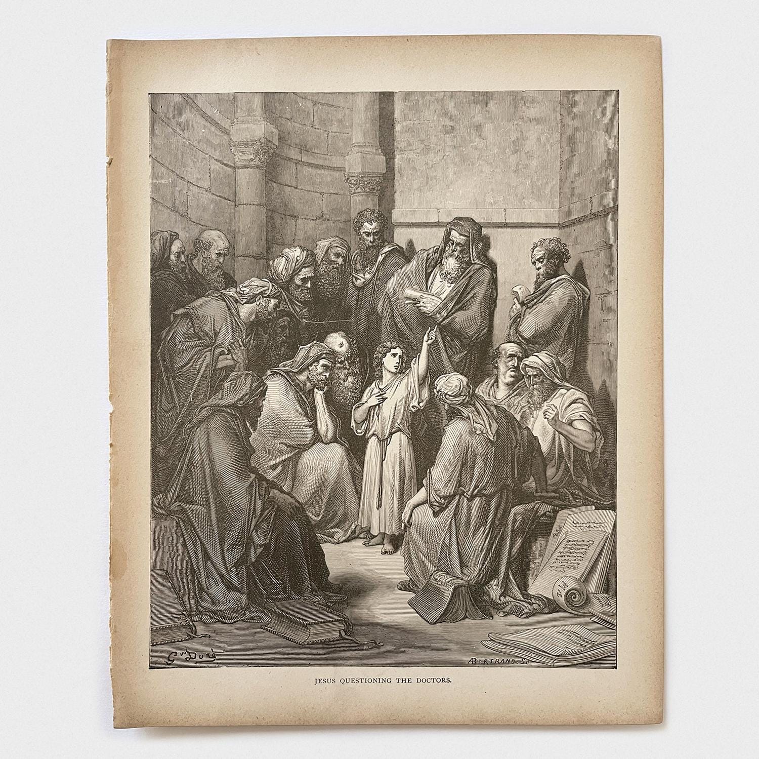 Jesus Questioning the Doctors by Gustave Doré, the Bible Gallery 1880 ...