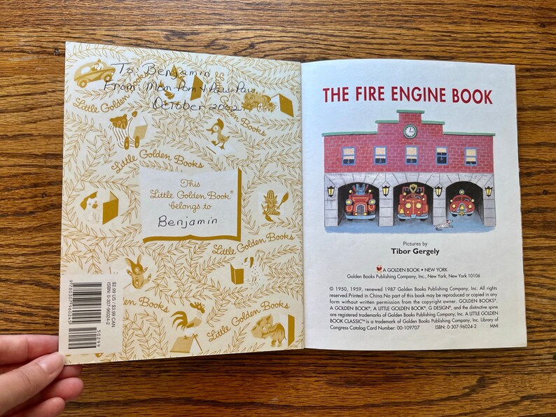 The Fire Engine Book A Little Golden Book 1987 - Etsy