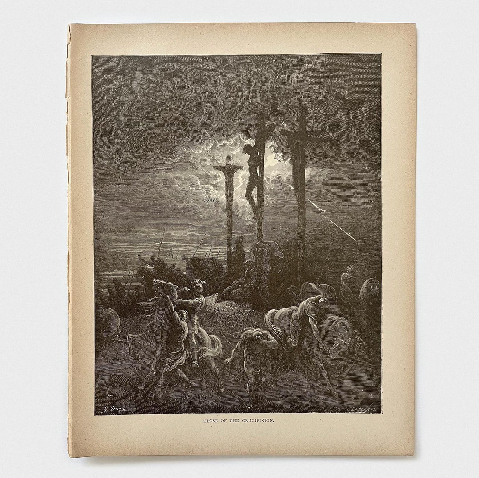 Close of the Crucifixion by Gustave Doré, the Bible Gallery 1880, 11x14 ...