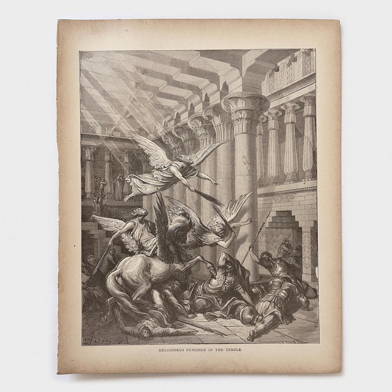 Heliodorus Punished in the Temple by Gustave Doré, the Bible Gallery ...