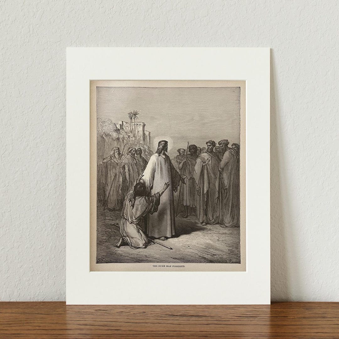The Dumb Man Possessed by Gustave Doré, the Bible Gallery 1880, 11x14 ...