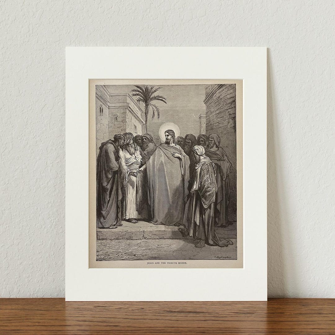 Jesus and the Tribute Money by Gustave Doré, the Bible Gallery 1880 ...