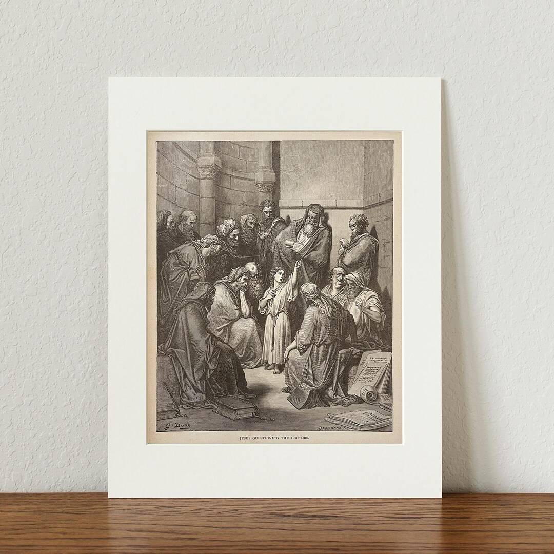 Jesus Questioning the Doctors by Gustave Doré, the Bible Gallery 1880 ...