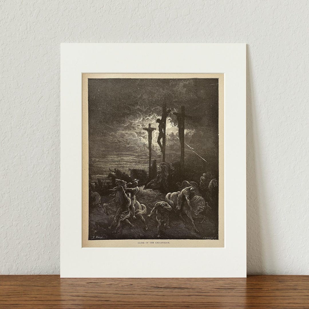 Close of the Crucifixion by Gustave Doré, the Bible Gallery 1880, 11x14 ...
