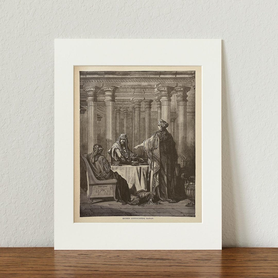 Esther Confounding Haman by Gustave Doré, the Bible Gallery 1880, 11x14 ...