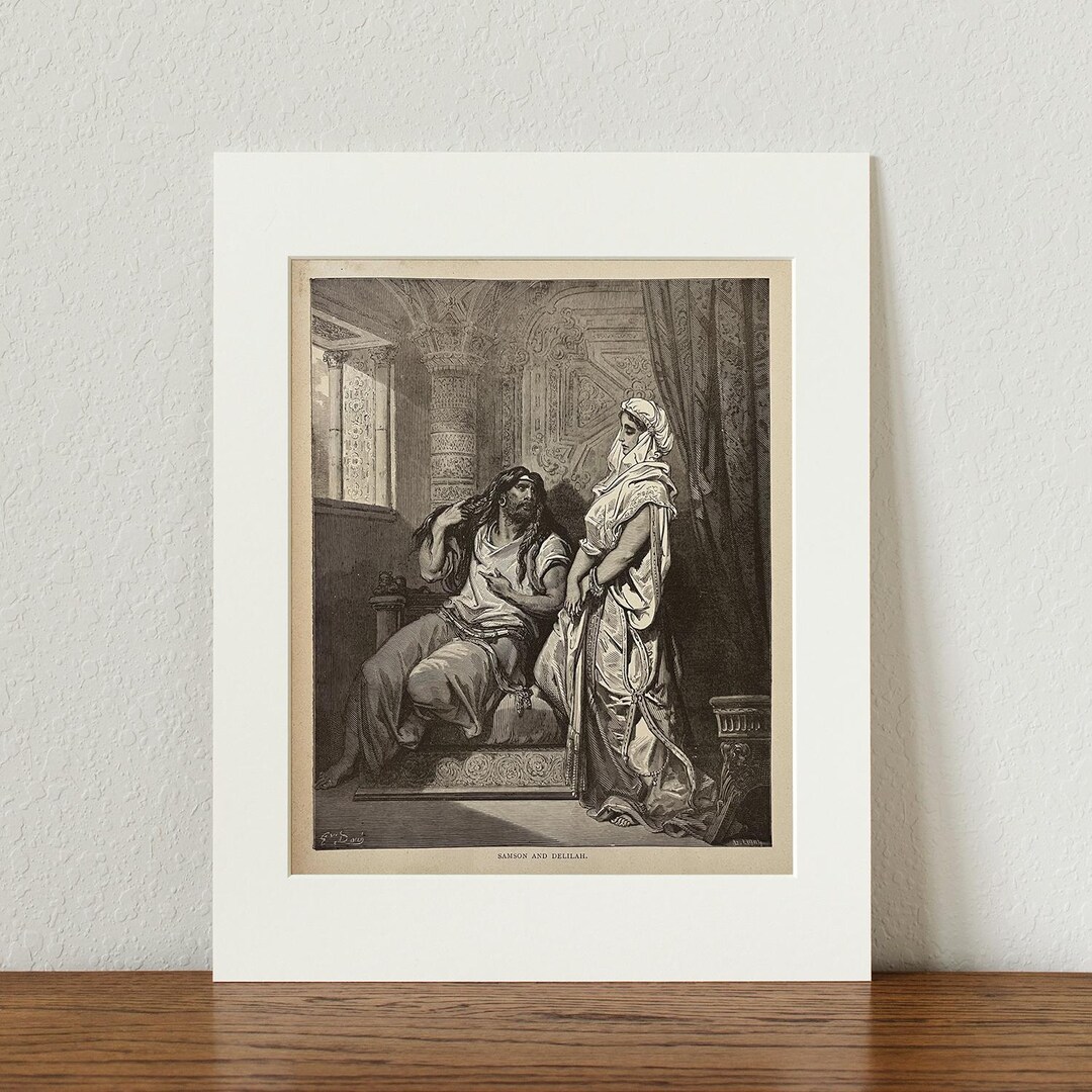 Samson and Delilah by Gustave Doré, the Bible Gallery 1880, 11x14 ...