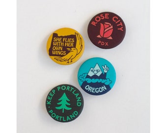 27 Portland Oregon 90s 1 Buttons or Magnets FREE - Etsy