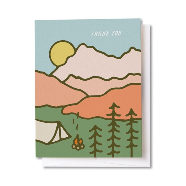 Camp Thank You Card - Etsy