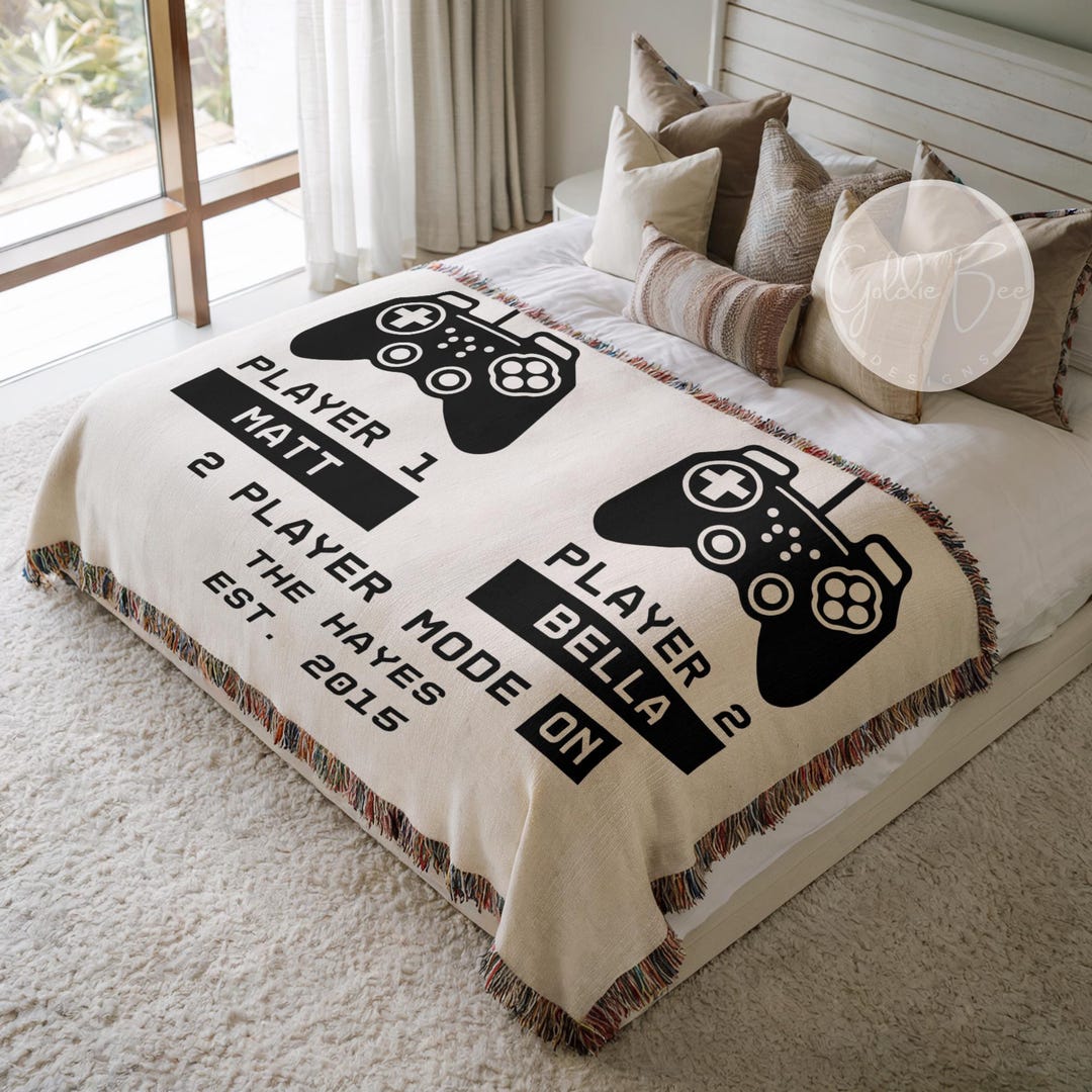Personalized Gaming Couple Blanket: Funny Gamer Gift for Couples - Etsy