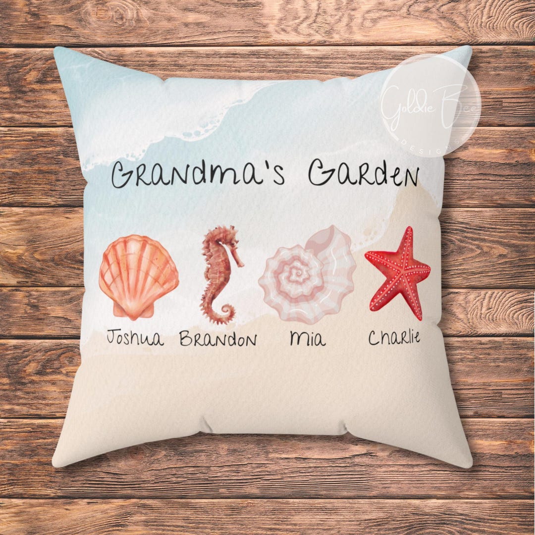 Personalized Family Name Beach Themed Pillow: Coastal Decor - Etsy