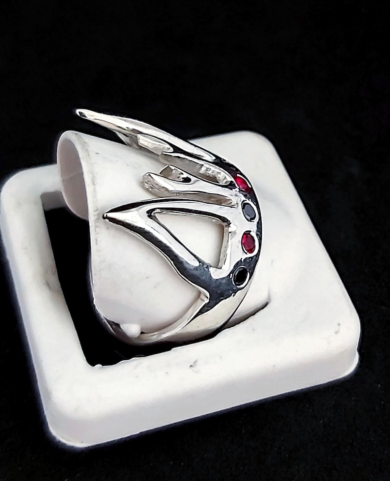 Hazbin Hotel, Alastor Inspired Ring, Sterling Silver Alastor Jewelry ...