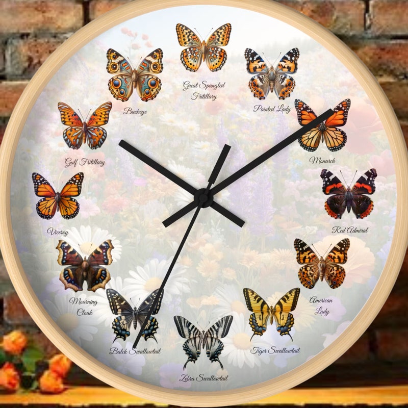 Butterfly Clock - Etsy