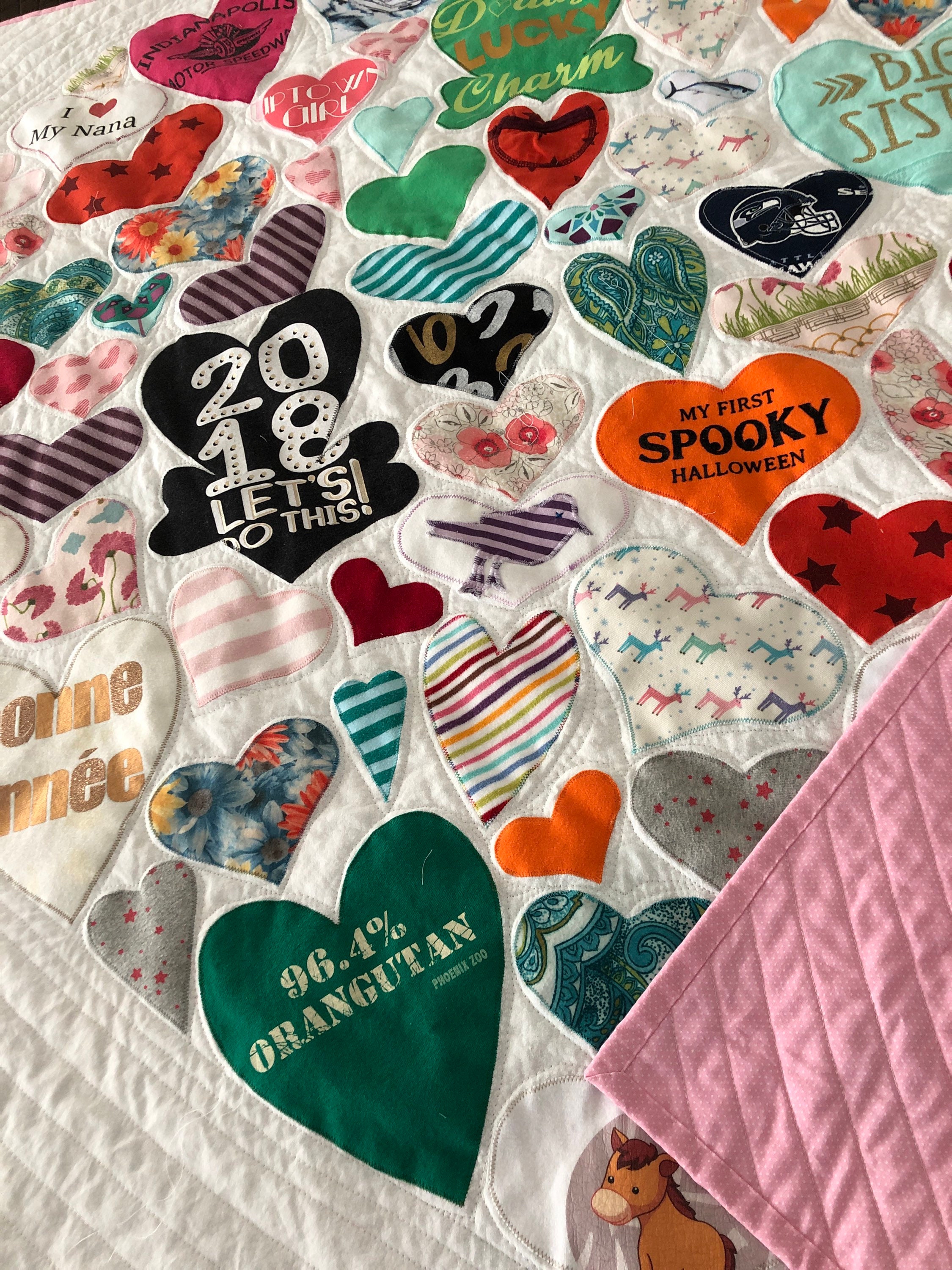 Baby Clothes Heart quilt | Etsy