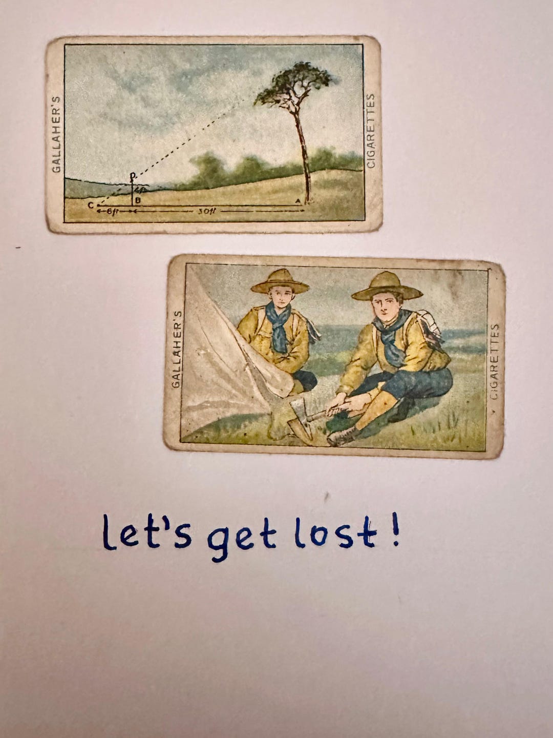 Handmade "vintage Cigarette Card" Greeting Cards (hobbies) - Etsy