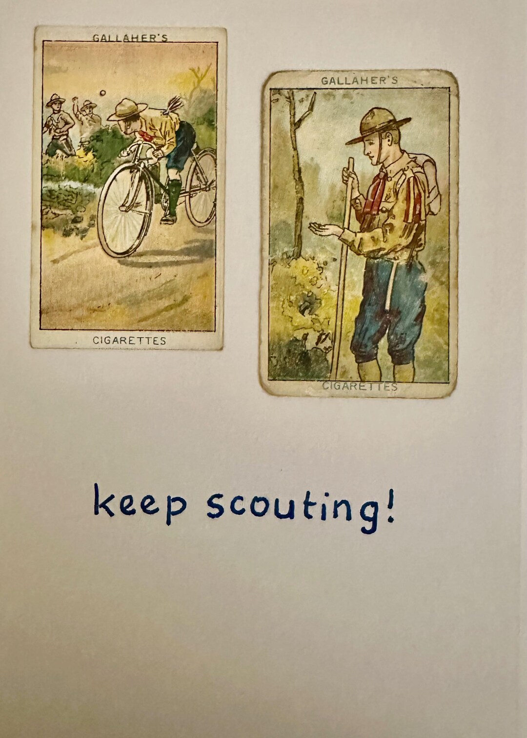 Handmade "vintage Cigarette Card" Greeting Cards (hobbies) - Etsy