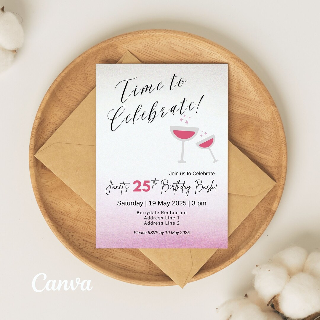 Customizable Birthday Invitation Template: Editable, Printable DIY ...