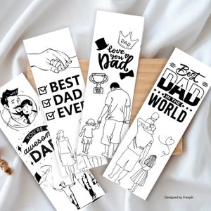 Printable Bookmarks - Father's Day Gift, Best Dad Bookmarks, Ready-to ...