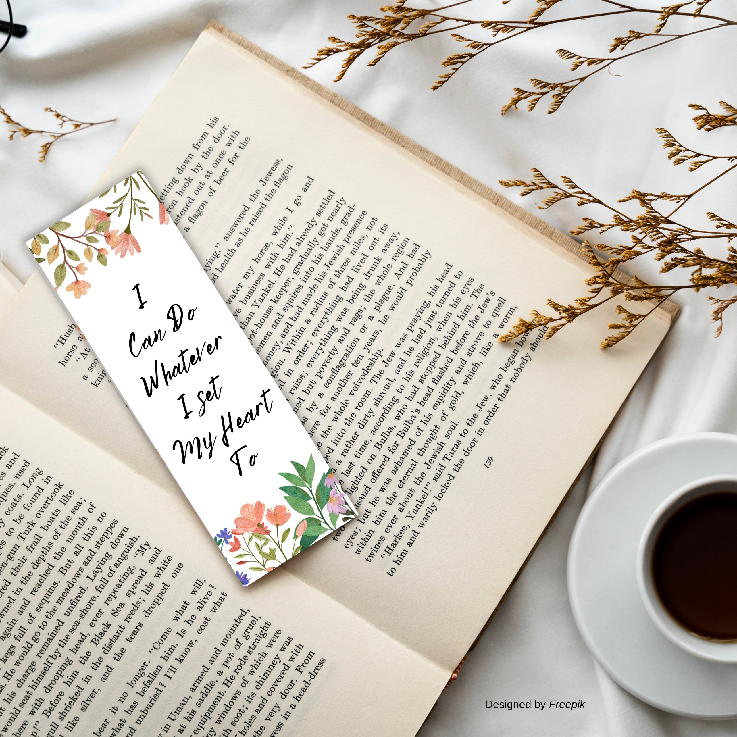 Printable Floral Bookmarks, Set of 4 Summer Wildflower Bookmarks ...