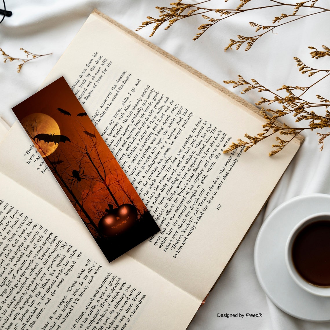 Printable Spooky Bookmarks 4 Halloween Designs, Ready-to-print Book ...