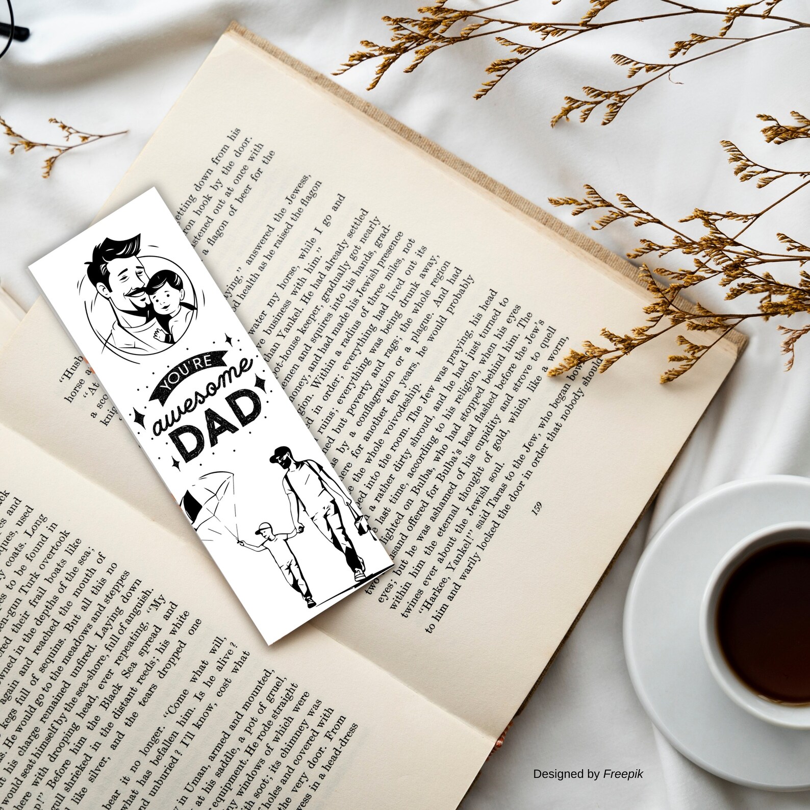 Printable Bookmarks - Father's Day Gift, Best Dad Bookmarks, Ready-to ...