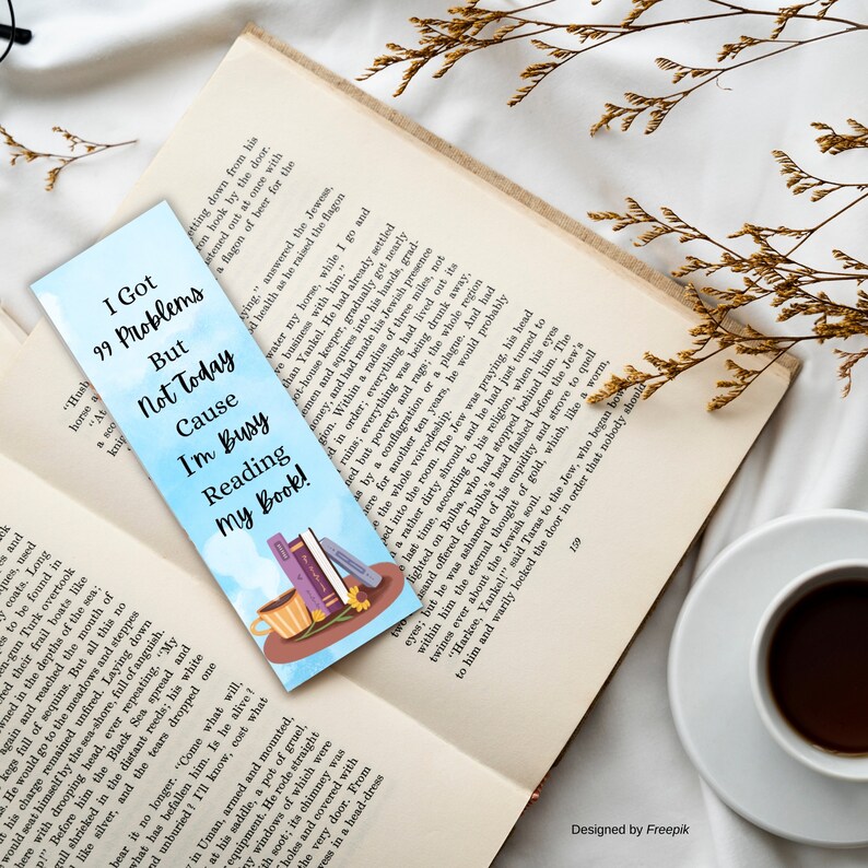Printable Bookmarks for Readers - Set of 5 Watercolor Bookmarks, Coffee ...
