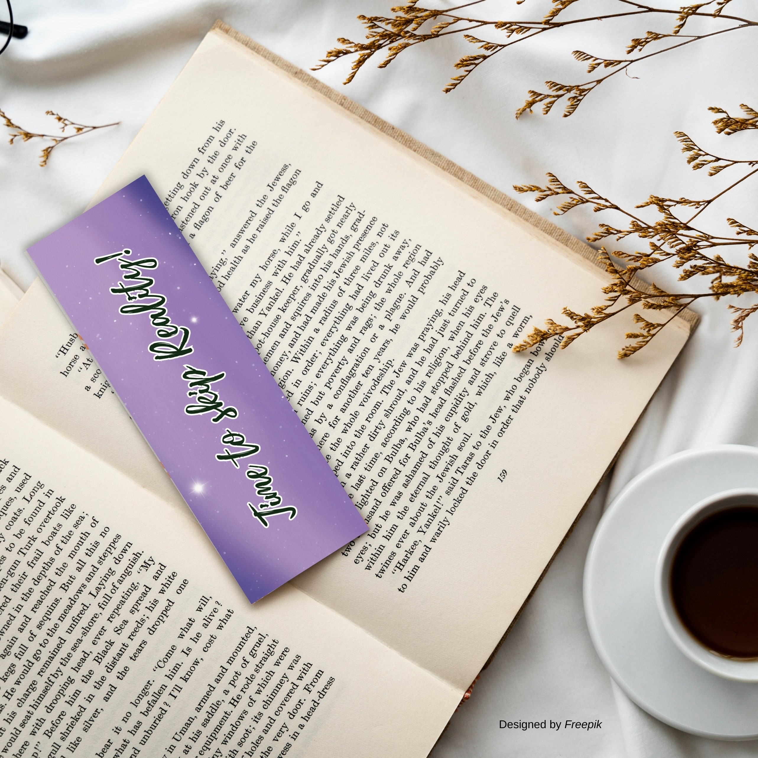 Printable Digital Bookmarks 4 Pack Modern Ready-to-print Bookmarks ...