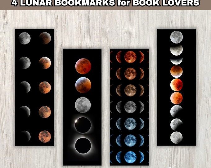 Printable Bookmarks Moon Phases Quotes I Read Past My Bedtime Moon ...