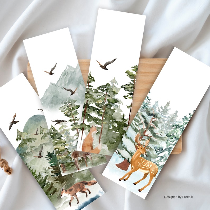 Nature Lover Printable Bookmarks - Ready-to-print PDF & JPG on Canva ...