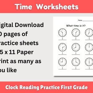 Time Telling Worksheets Kids Learn to Tell Time on Analog Clock the ...