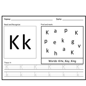 Printable Letter Recognition Practice Sheets for Preschool ...