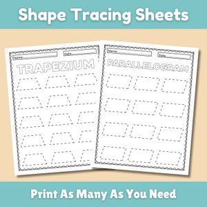 Shape Tracing Worksheets for Preschool Printable Shape Sheets ...