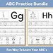 Alphabet Practice Bundle Letter Tracing Sheets Learn Letter Sounds ...