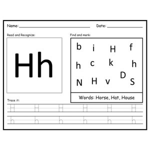 Printable Letter Recognition Practice Sheets for Preschool ...