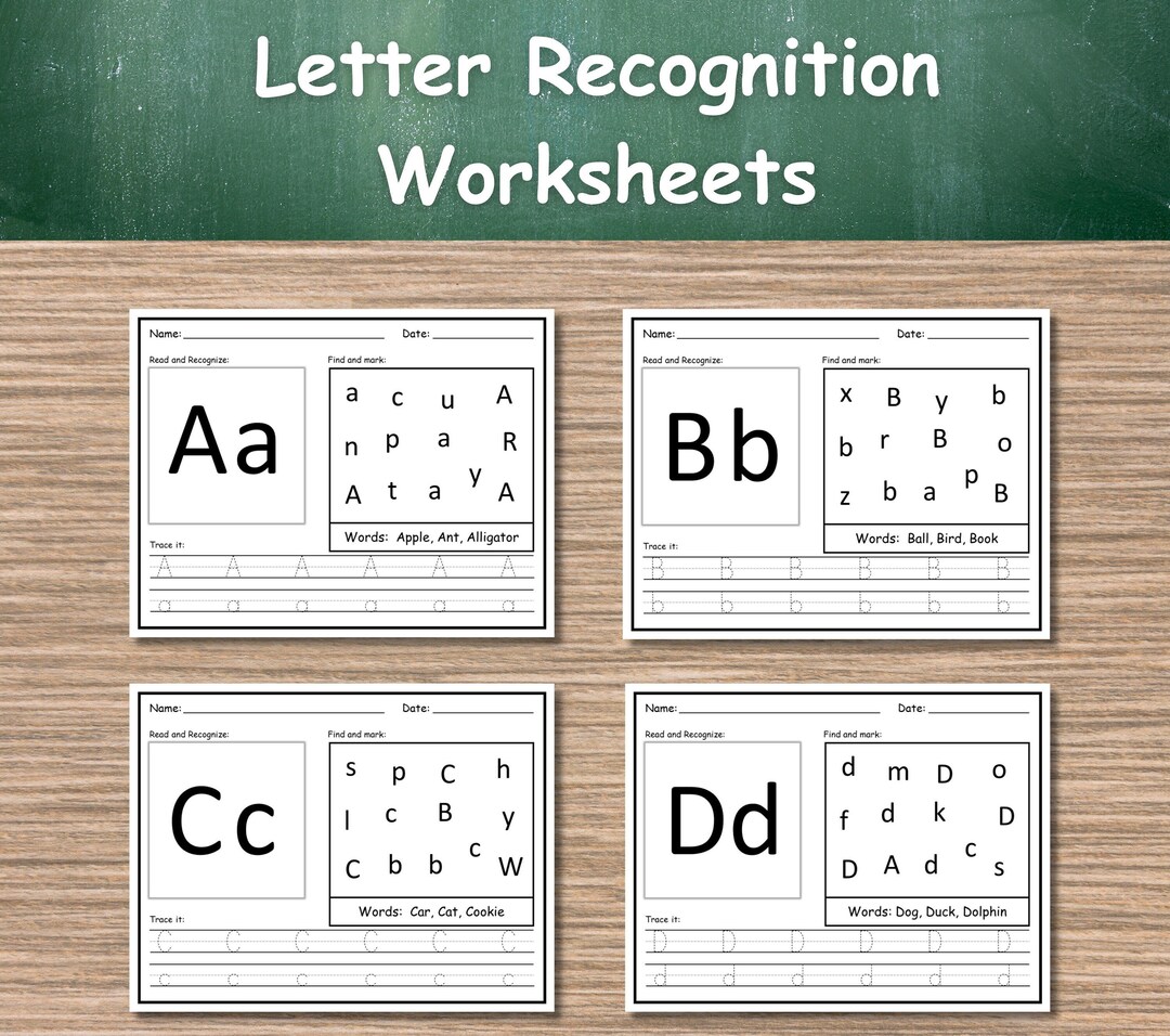 Printable Letter Recognition Practice Sheets for Preschool ...