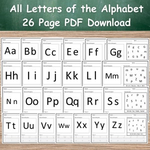 Printable Letter Recognition Practice Sheets for Preschool ...