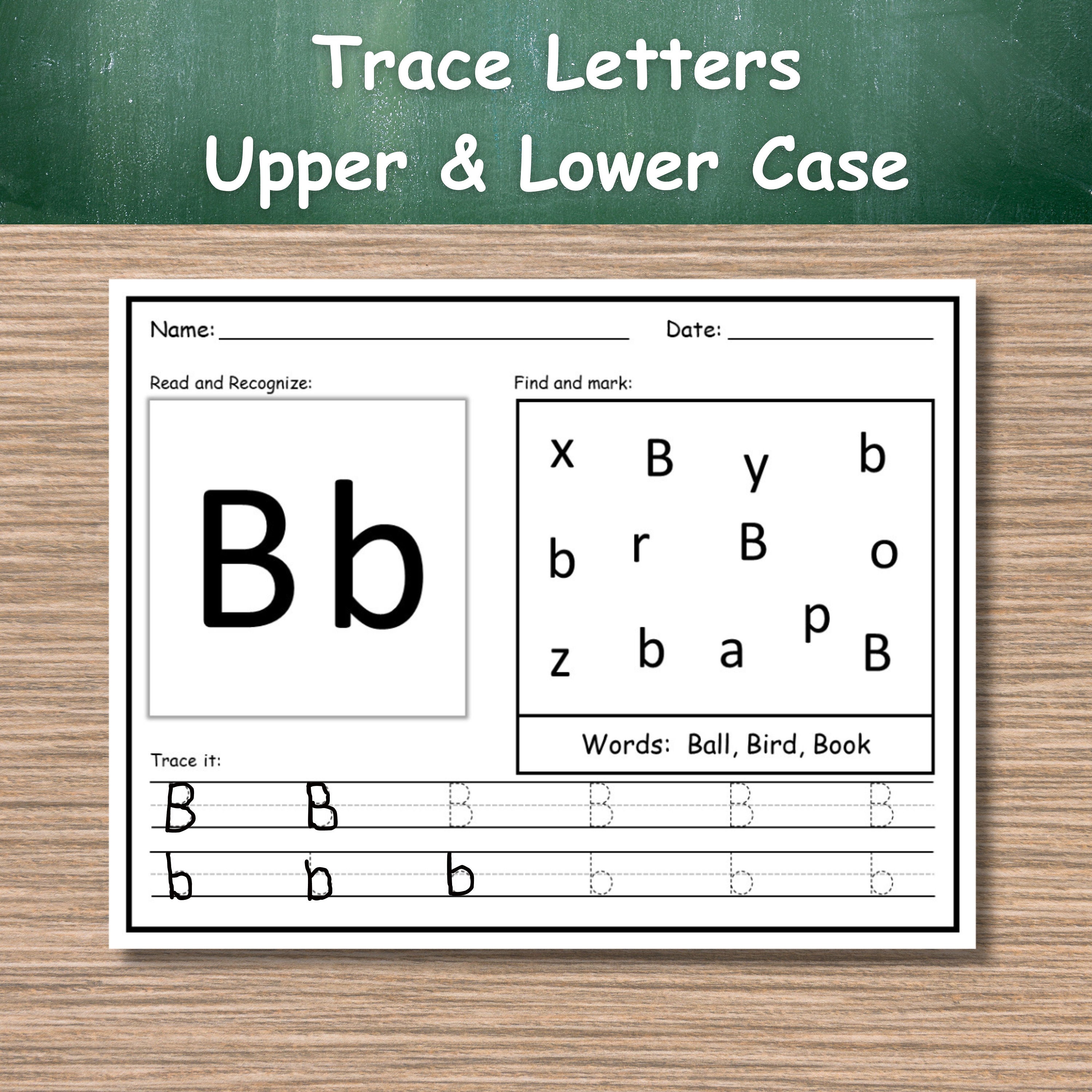 Printable Letter Recognition Practice Sheets for Preschool ...