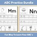 Alphabet Practice Bundle Letter Tracing Sheets Learn Letter Sounds ...