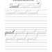 Printable Cursive Handwriting Practice Sheets Cursive Word Practice ...