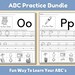 Alphabet Practice Bundle Letter Tracing Sheets Learn Letter Sounds ...