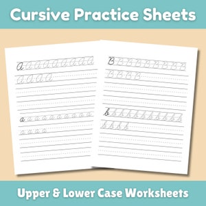 Printable Cursive Handwriting Practice Sheets Cursive Word Practice ...