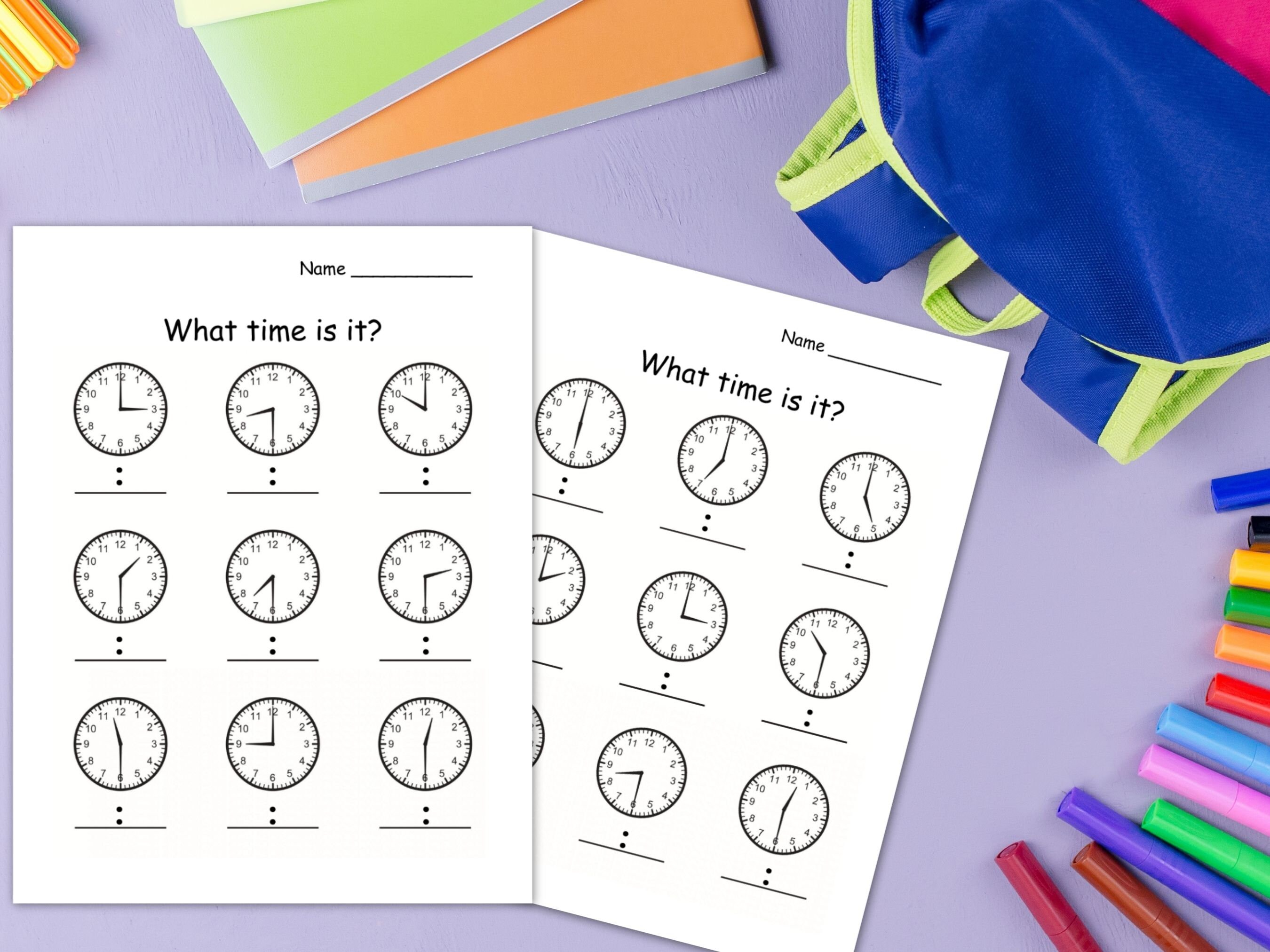 Time Telling Worksheets Kids Learn to Tell Time on Analog Clock the ...