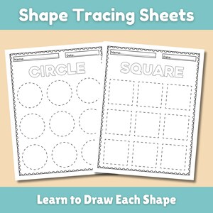 Shape Tracing Worksheets for Preschool Printable Shape Sheets ...