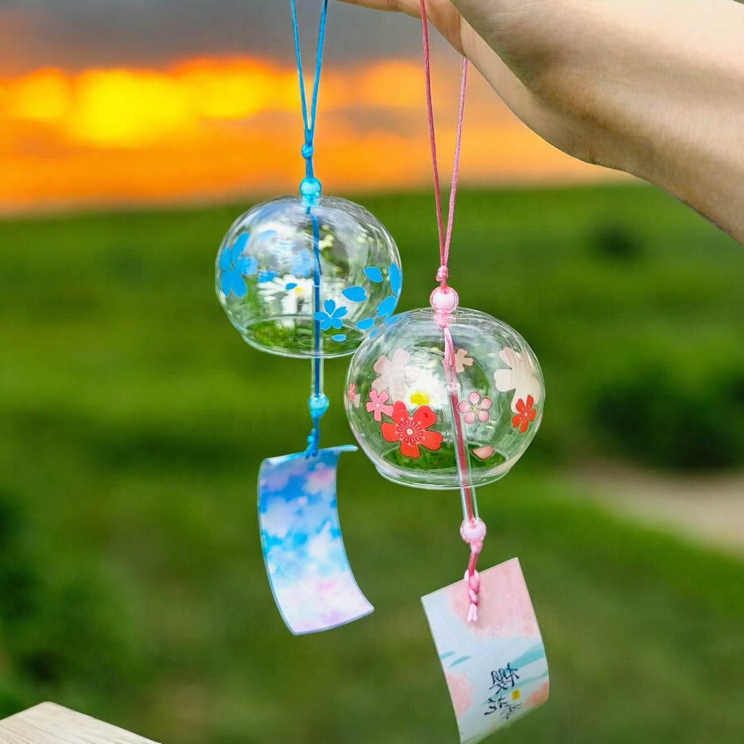 Japanese Wind Bell, Furin Wind Bell, Glass Wind Bell, Japanese Glass ...