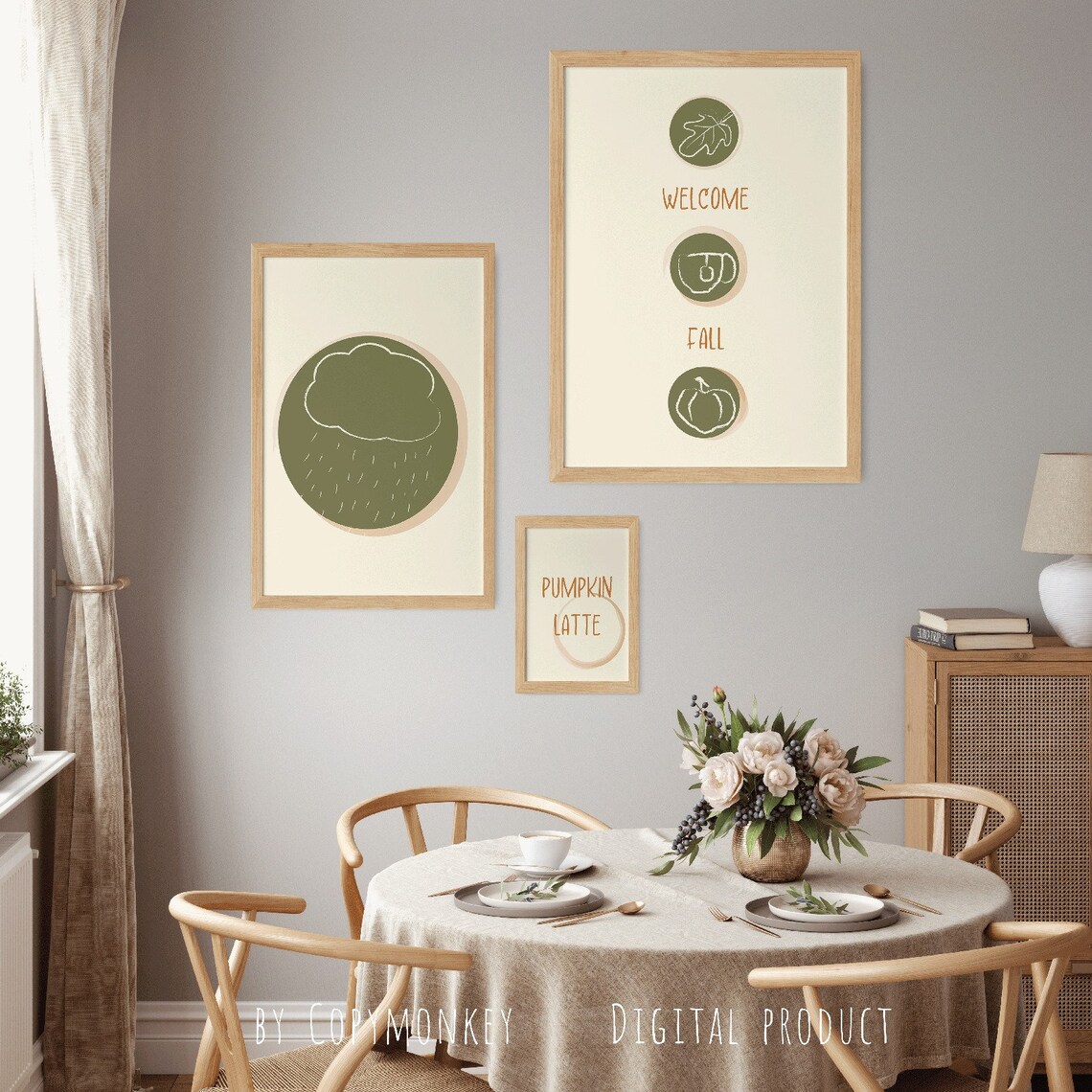 Fall Themed Poster Bundle, Printable Art, Digital Download - Etsy