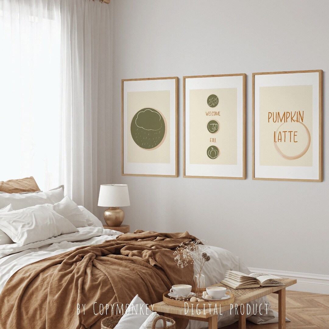 Fall Themed Poster Bundle, Printable Art, Digital Download - Etsy