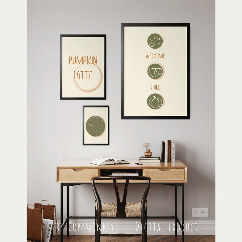 Fall Themed Poster Bundle, Printable Art, Digital Download - Etsy