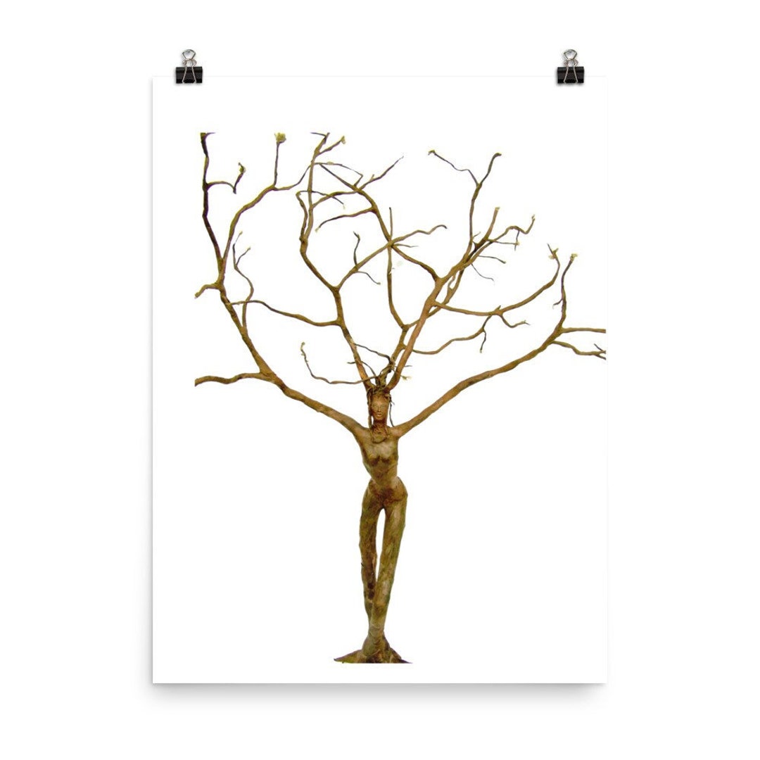 Tree Goddess Spirit Witchy Nature Fairy Fae Fantasy Creature Poster ...
